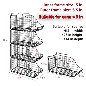 Can Storage Organizer Pantry, Stackable Kitchen Canned Food Holder With Handles, Can Organizer For Pantry Countertop Cabinet, Beverage Drink Pop Soda Can Dispenser Patent Pending (Black, 4 pack)