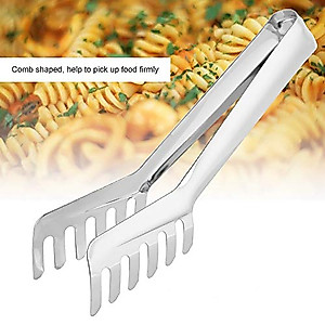 Spaghetti Tongs - Kitchen Pasta Tongs Stainless Steel Comb Shaped Tongs, Noodles Pasta Clip Kitchen Cooking Tool （8 inchs）