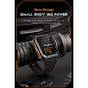 Loluka Military Smart Watch for Men Answer/Make Calls Heart Rate Sleep Tracker 1.83" Touch Screen Mens Smartwatch for Android iOS Phones Tactical Pedometer Fitness Watch