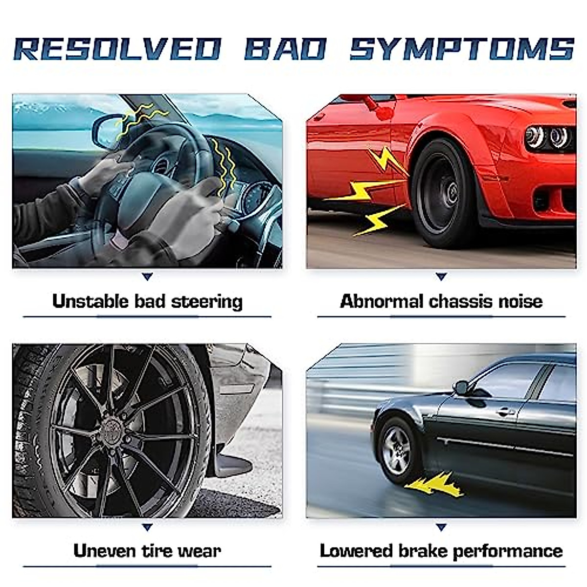 Front Upper Control Arms with Ball Joint for Chevy Silverado 1500, for GMC Sierra 1500 2019 2020 2021 2022, 2-4" Lift Suspension Kit Adjustable Control Arm, Replacement Factory Suspension Arms 2 PCS