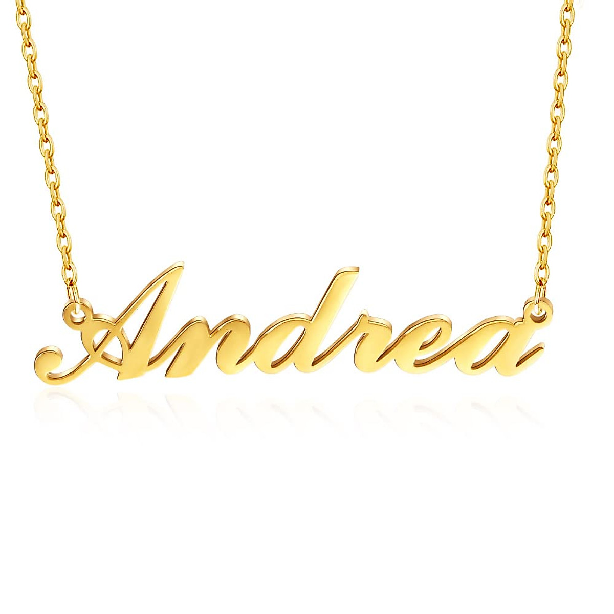 Dreamdecor Name Necklace Personalized, Sterling Silver Custom Nameplate Necklace Charm Jewelry Gift for Women