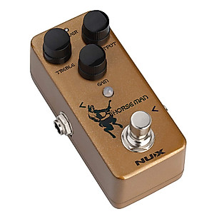 NUX Horseman Overdrive Guitar Effect Pedal with Gold and Silver modes