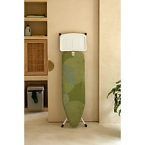 Brabantia Size B Ironing Board (49x15 in) 7 Height Options, Solid Steam Unit Rest Holder (Calm Rustle) Non-Slip Feet, Anti-Collapse Child Locks