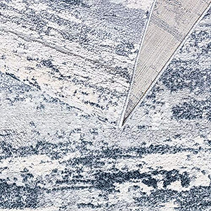 Rugs.com Caspian Collection Area Rug – 8' x 10' Gray Low-Pile Rug Perfect for Living Rooms, Large Dining Rooms, Open Floorplans