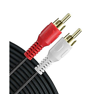 Fosmon 2-RCA Male to 2-RCA Male (6 FT), Dual 2 RCA Cable, Stereo Audio 2RCA Cord Male to Male Connector