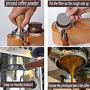 YAMASO 58.5mm Puck Screen Espresso,1.7 mm Thickness Reusable Contact Plate Coffee Maker Press Mesh(100um)