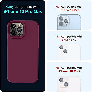 OTOFLY Designed for iPhone 13 Pro Max Case, Silicone Shockproof Slim Thin Phone Case for iPhone 13 Pro Max 6.7 inch (Wine Red)