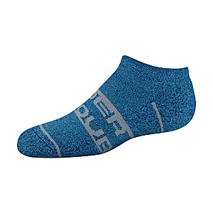 Under Armour Youth Phenom No Show Socks, 3-Pairs , Heather Blue Assorted , Small