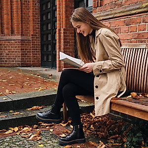 High Waisted Leggings for Women-Womens Black Seamless Workout Leggings Running Tummy Control Yoga Pants(S-M)