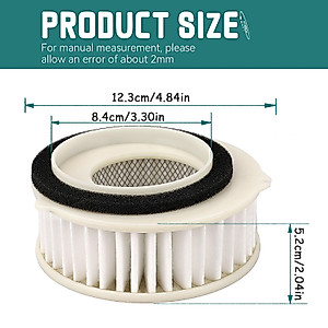 SOLLON 4TR-14451-00 Air Filter Replacement for Yamaha V-Star 650 XVS650 Custom Drag Star 650 XVS650A Classic XVS650AT Silverado Vstar Custom XVS650 A DragStar Classic