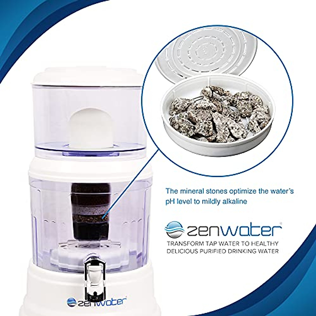 Zen Water - Maifan Mineral Stones Case Replacement Exclusively for Zen Water Filter System, Portable Water Purification System Essential