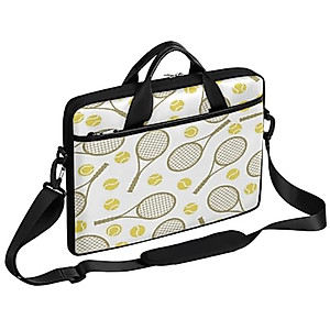 Tennis Bat Laptop Computer Bag Waterproof Shoulder Messenger Bag 13-15 inch Durable Laptop Tote Bag with Shoulder Strap Handle Lightweight Crossbody Briefcase