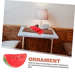 ORFOFE 24 Pcs Simulated Watermelon Photo Prop Fake Watermelon Slices Watermelon Toy Fake Watermelon Prop Faux Vegetables Children Toys Artificial Food Foam Red Fruit Slices