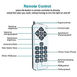 weipute Pool Lights, 120V 45W LED Pool Light with Remote Control, Color Changing Pool Light Bulb Replacement for Inground Pool
