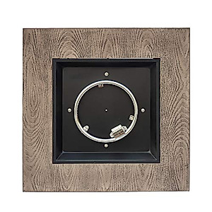 Christopher Knight Home Aaron Outdoor 33-Inch Square Fire Pit, Brown Wood Pattern