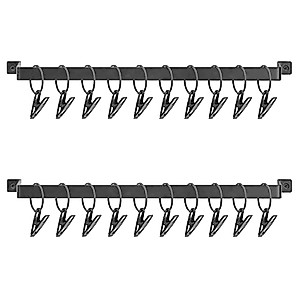 yeavs Hat Rack for Wall Baseball Cap Set of 2, Metal Hat Hanger with Hooks, Wall Mount Cowboy Hat Storage Display Sock Scarf Organizer for Door Closet Entryway Bedroom