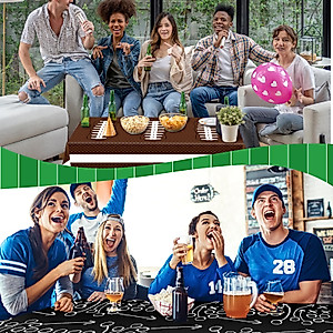 Football Tablecloth 4 Packs, Football Party Decorations, 54"X72" Plastic Table Cover for Football Party Supplies, Disposable Football Table Cloth for Football Theme Party Games