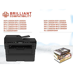 Juyudow Ultra High Yield Toner Cartridge for Brother TN880 TN-880 TN 880 HL-L6200DW MFC-L6700DW MFC-L6800DW HL-L6200DWT HL-L6300DW MFC-L6900DW Printer Toner Cartridge (Black, 2 Pack)