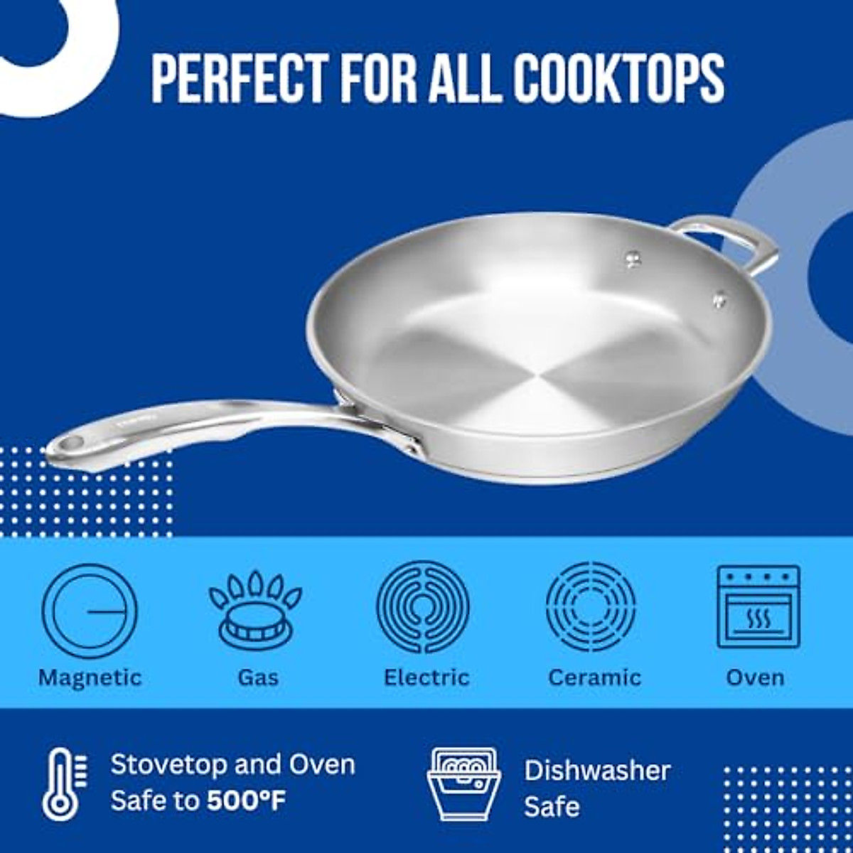 Chantal SLIN63-20 Induction 21 Steel Fry Pan, 8-Inch