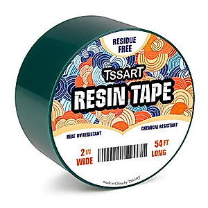 TSSART Resin Tape for Epoxy Resin Molding - Thermal Silicone Adhesive Tape, Oxidation and High Temperature Resistance Easy Peeling, Epoxy Release Tape for River Tables - 2 inch Wide 54FT Long
