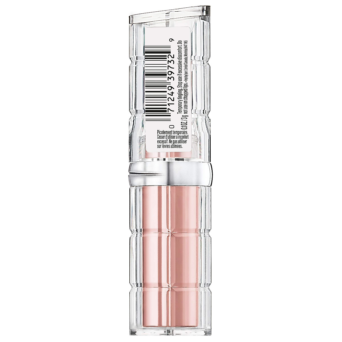 L'Oreal Paris Makeup Colour Riche Plump and Shine Lipstick, for Glossy, Radiant, Visibly Fuller Lips with an All-Day Moisturized Feel, Lychee Plump, 0.1 oz.