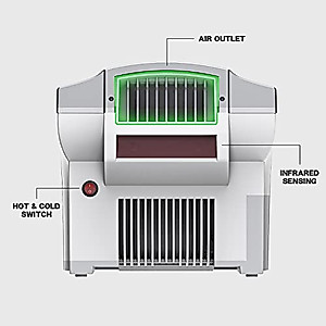 interhasa! Commercial Hand Dryer, Automatic Electric Hand Dryer 1800W High Speed Hand Dryer for Commercial and Household Noise Reduction （White）