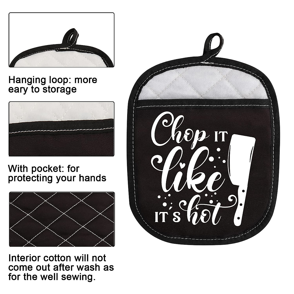 Chop It Like Its Hot Oven Pads Pot Holder Novelty Gift Friend Kitchen Present New Home Present (Chop IT Like It's hot)