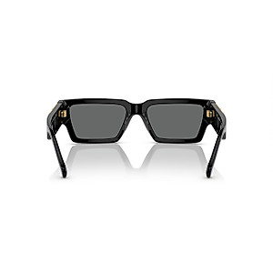 Versace Unisex Sunglasses Black Frame, Dark Grey Lenses, 54MM