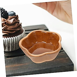 GRIRIW Plum Blossom Cake Stamp Mold Cute Bowl Oven Egg Cup Creme Brulee Dishes Mini Souffle Dish Mixing Bowl Lahsary Charcuterie Bowl Cooking Utensil Moulder Egg Bite Mold Coffee Ceramics