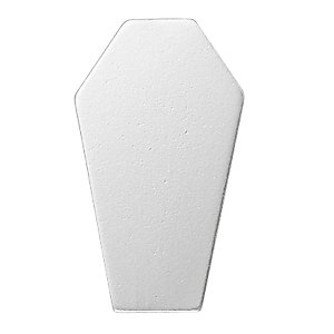 ABBECIAO 12PCS Aluminum Coffin Stamping Blanks Polished and Smooth Edges 1 1/2"× 7/8" -14ga. Thick for Hand Stamped Metal Halloween Decor Necklace Keychain Making