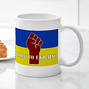 CafePress Glory To Ukraine Mugs Ceramic Coffee Mug, Tea Cup 11 oz