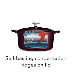 Tramontina Enameled Cast Iron Covered Dutch Oven 5.5-Quart Majolica Red, 80131/037DS