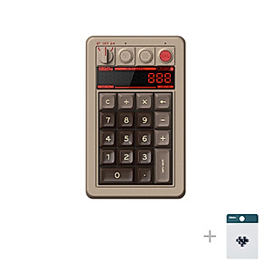 8Bitdo 18 Key Retro Mechanical Numpad, Supports PC & Standard Calculator Mode, Hot-swappable, PC Calculator Shortcut Button, Bluetooth/2.4G/Wired for Windows and Android - C64 Edition