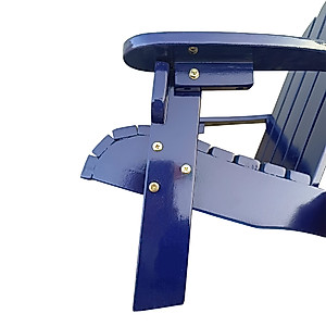 ROSE BLOOM Kids Adirondack Chair, Solid Wood Outdoor Patio Weather Resistant Chair for Children, Classic seat for Deck, Garden, Backyard, Porch and Lawn (Navy Blue)