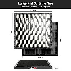 KENTOKTOOL Honeycomb Working Table for Laser Engraver and Cutter, Laser Honeycomb Bed for LE400PRO Engraving Machine, 330 x 330mm Working Area for All Laser Cutting Machine (No Assembly Required)