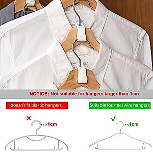 RIIPOO Clothes Hanger Connector Hooks 50PCS, Closet Hangers Hooks Space Saving for Hanging Clothes