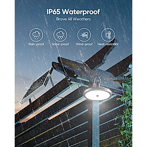 JACKYLED Solar Shed Light Motion Sensor,Solar Pendant Light Indoor Outdoor Solar Security Light with Remote Control 16.4Ft Extension Cord for Home Chicken Coop Garage Barn, Cool White