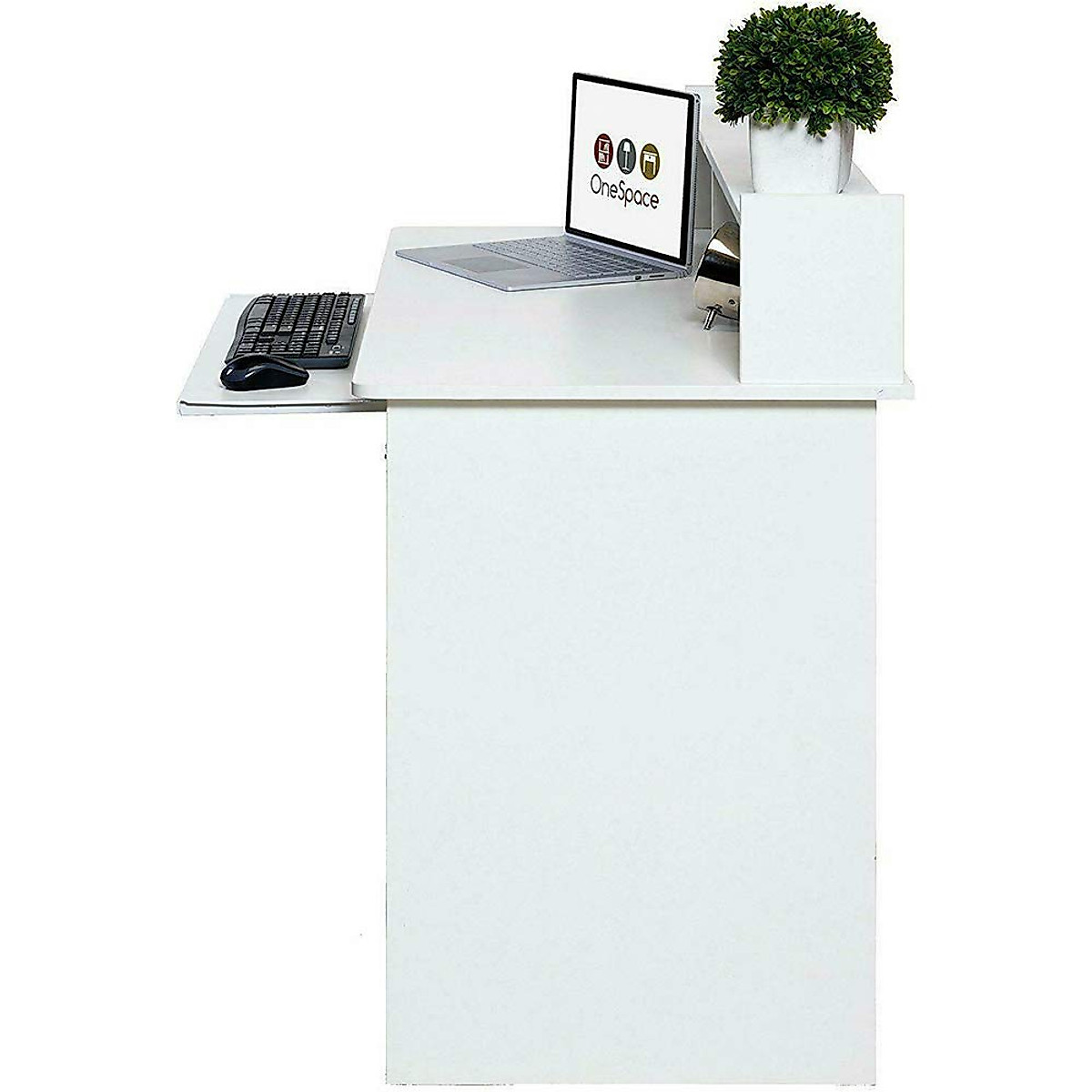 Thaweesuk Shop White Writing Table Computer Desk Laptop Pc Wood Workstation Study Office Home Work Furniture E1 15mm Chipboard 43.3" x 19.69" x 37.4" (LxWxH)