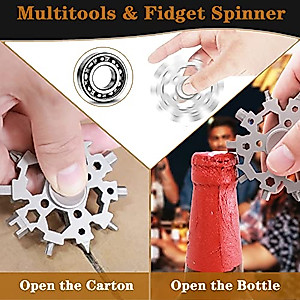 Stocking Stuffers for Men Adults Kids, 24-in-1 Snowflake Multitool, Cool Gadgets for Men, Funny Christmas Gifts for Men, Unique Gifts for Anniversary Husbands, Boyfriends, Teens