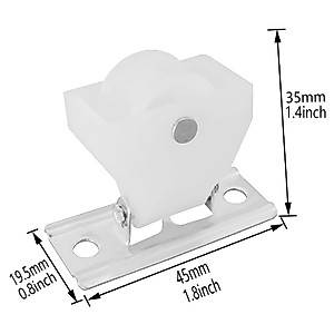 ZZLZX 4PCS Cord Pulleys for Roman and Pleated Shades, Roman Shade Cord Pulley Small Plastic Cord Lock