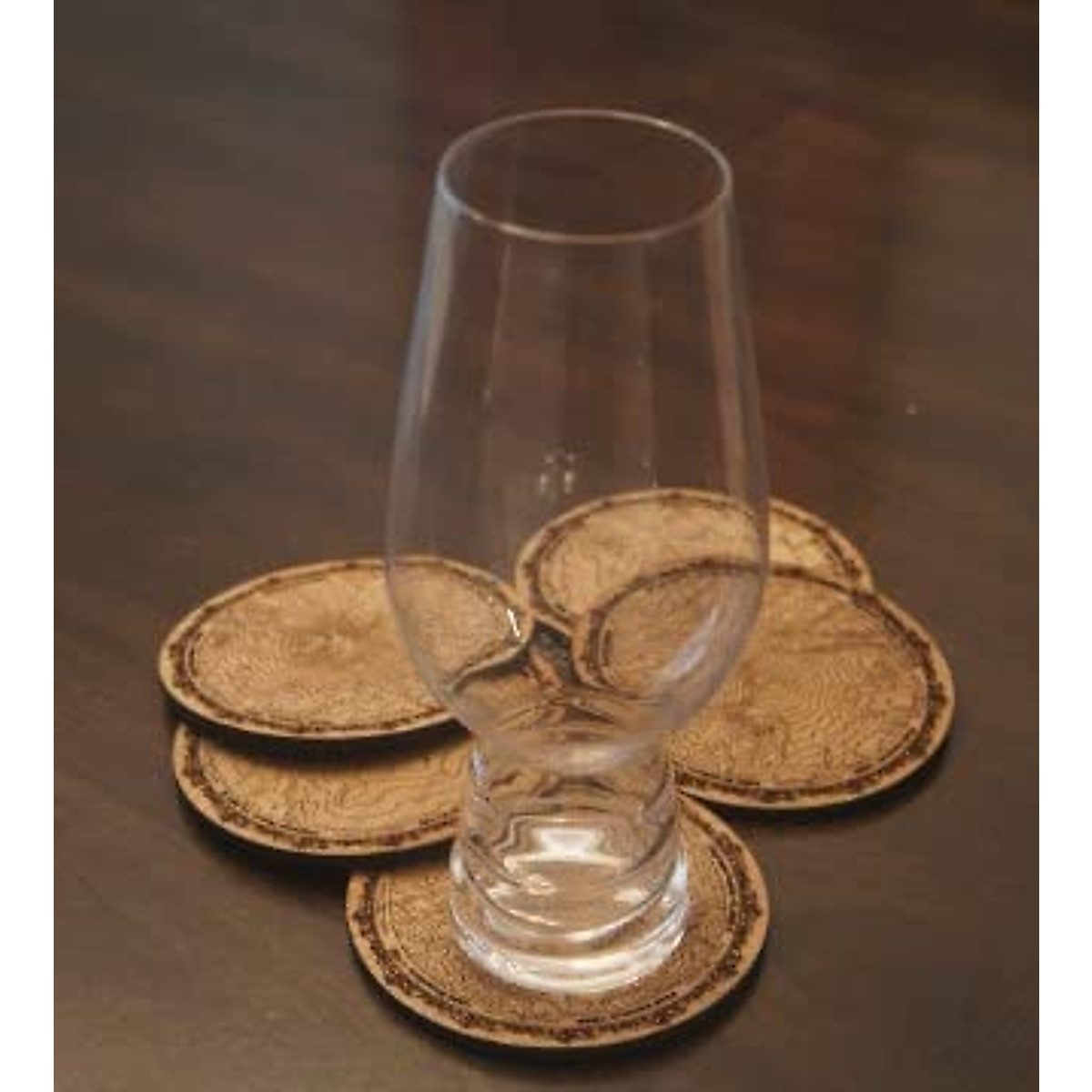 Pacific Northwest Mountains Wooden Coasters | Set of 5 | Topography Coasters Active (Poplar)