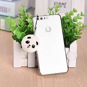 KUUQA 8 Pieces 1.57" Slow Rising Mini Panda Scented Toys Cute Charms Phone Key Chain Straps Kids Toy Gift Party Favors(Style Random)