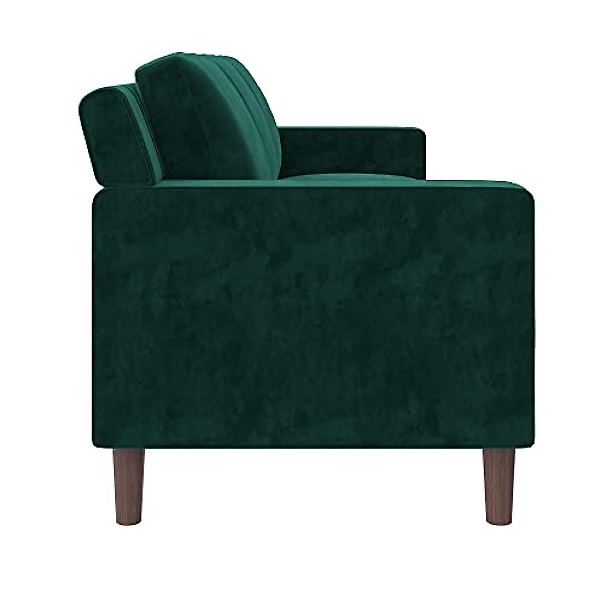 DHP Brynn 3 Seater Sofa, Green Velvet