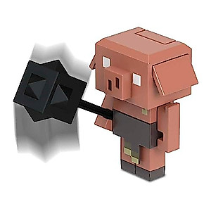 Mattel Minecraft Legends 3.25-inch Action Figures with Attack Action and Accessory, Collectible Toys (Piglin Runt)