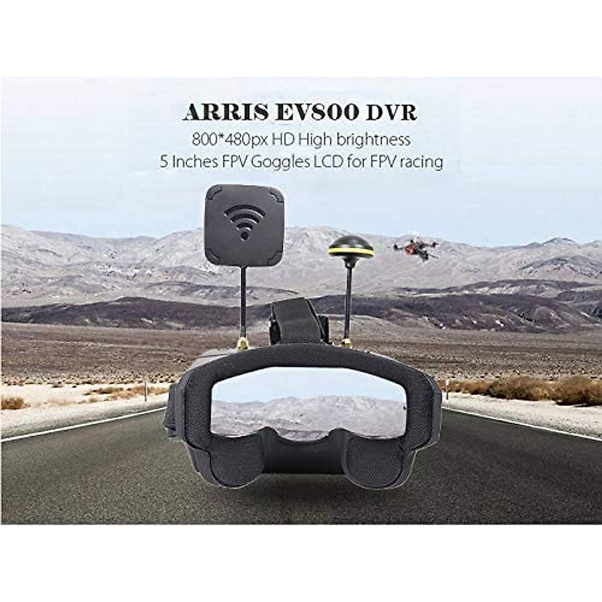 ARRIS EV800 5 Inches 800x480 FPV Goggles Video Glasses 5.8G 40CH Raceband Auto-Searching Build in Battery