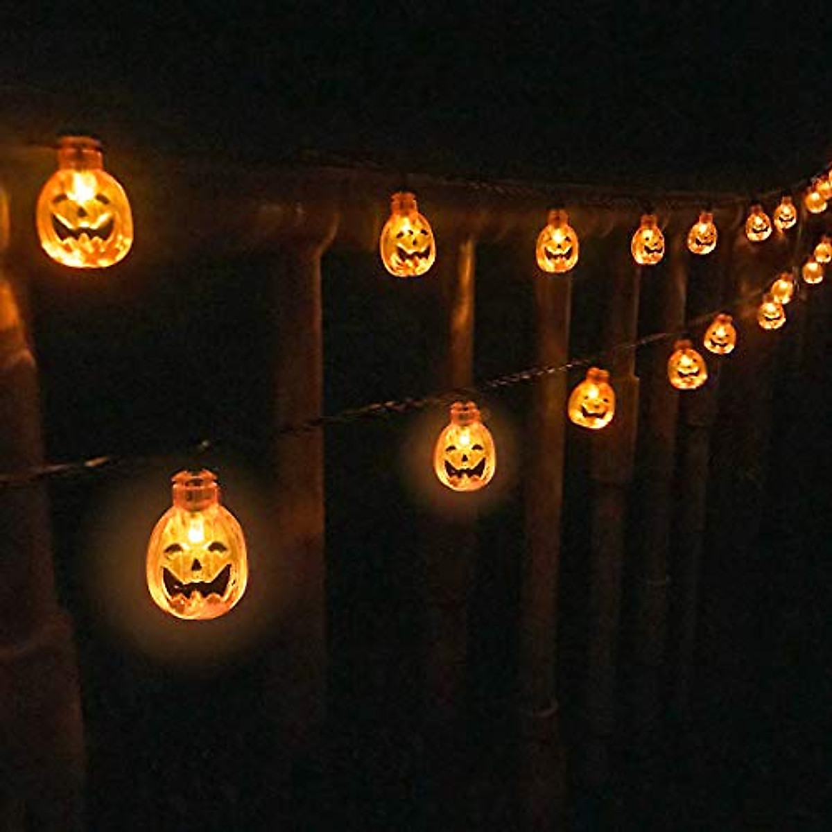SEMILITS Solar String Lights Outdoor 30LED Yard Decorations with 3D Pumpkin Garden Decor for Halloween Christmas Lights
