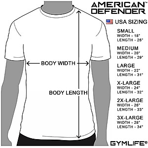 Gym Life Men's American Flag Athletic Performance Short Sleeve Workout T-Shirt, Olive Green (X-Large)