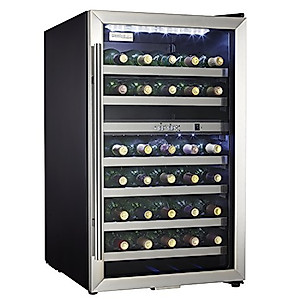 Danby Designer 38-Bottle Dual Temperature Zone LED Freestanding Wine Cooler