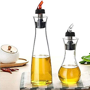 12 Pieces Automatic Measured Bottle Pourer, Uspacific Measured Wine Pourer Spouts, Bottle Pourer with Protective Case 1 oz (30 mL)(6 Transparent and 6 Red)
