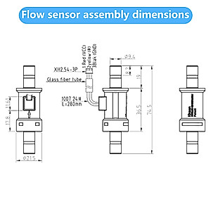 Micro flowmeter Water Purifier 9 MM flowmeter Low Start flowmeter Water Flow Meter Hall Effect Sensor Fluid Flowmeter Water Flow Counter